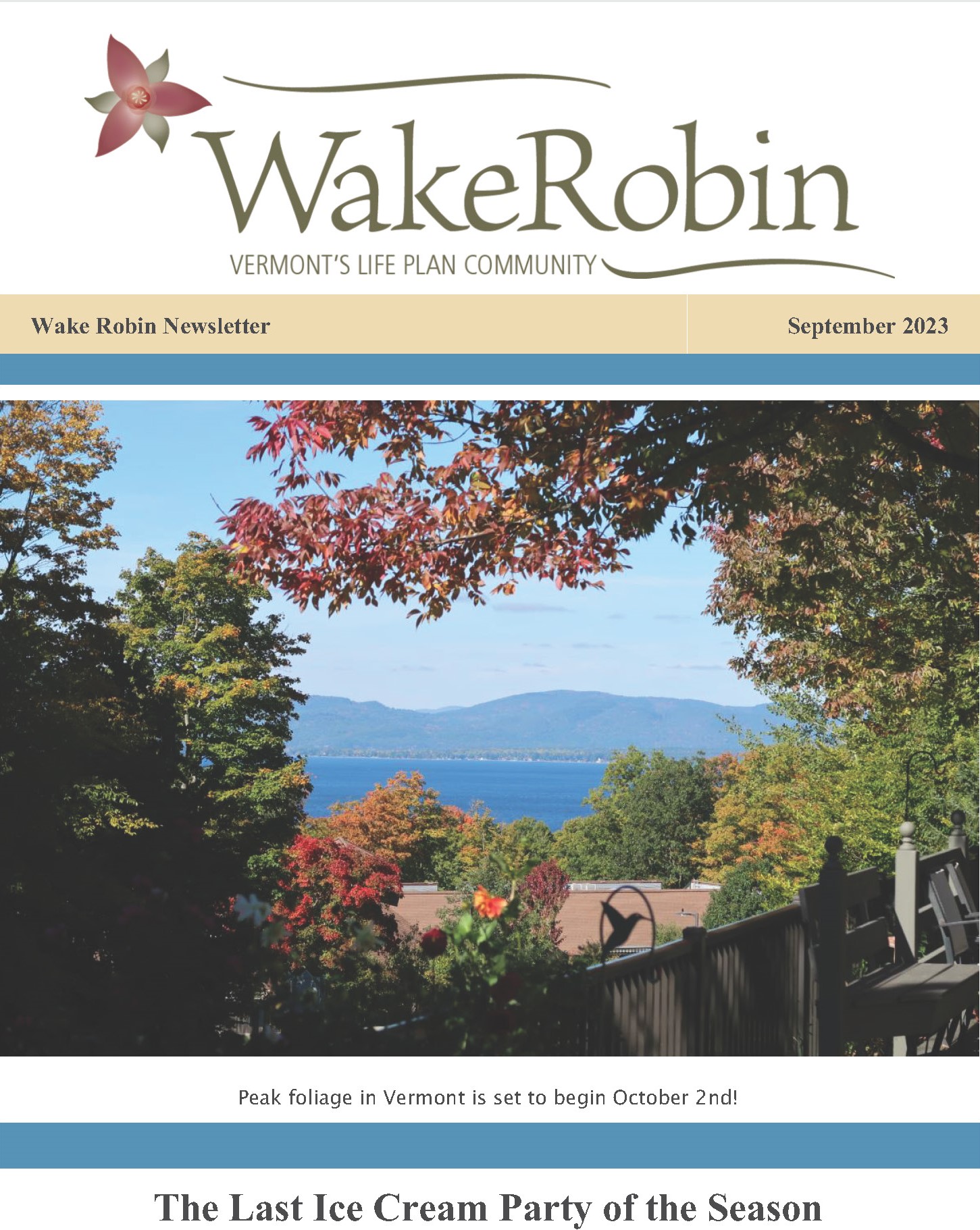 September E-newsletter Available Now! - Wake Robin